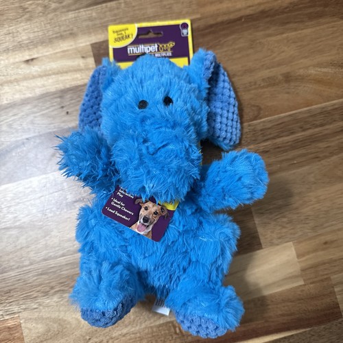 Multipet 9" Snuggles Squeaky Tug Toss Wrinkleez Elephant Comfort Plush ...