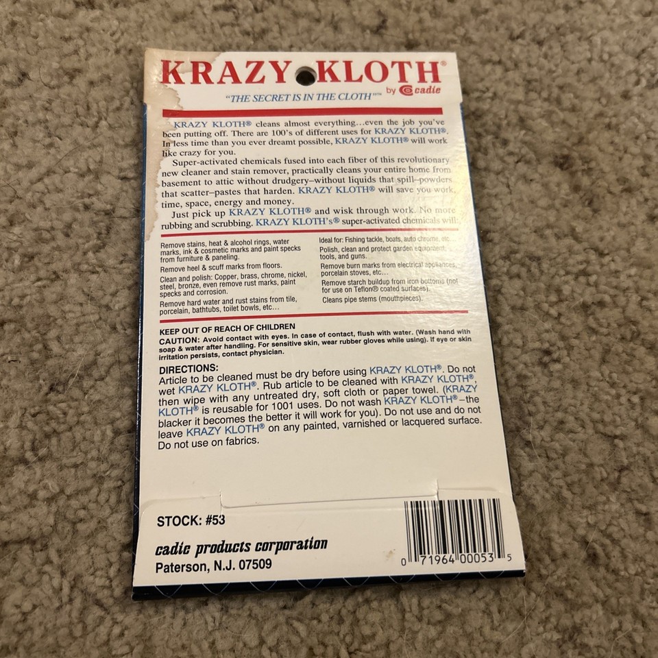 Cadie Krazy Kloth As Seen on TV Large Size 14X9 | eBay