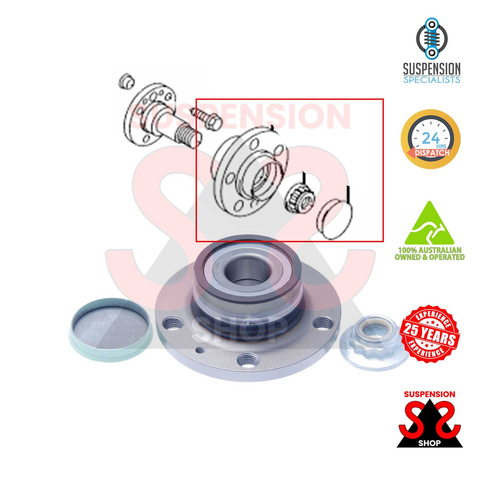 Rear Axle Wheel Hub Suit VW Polo 1.9 TDI 6Q0598611 | eBay Australia