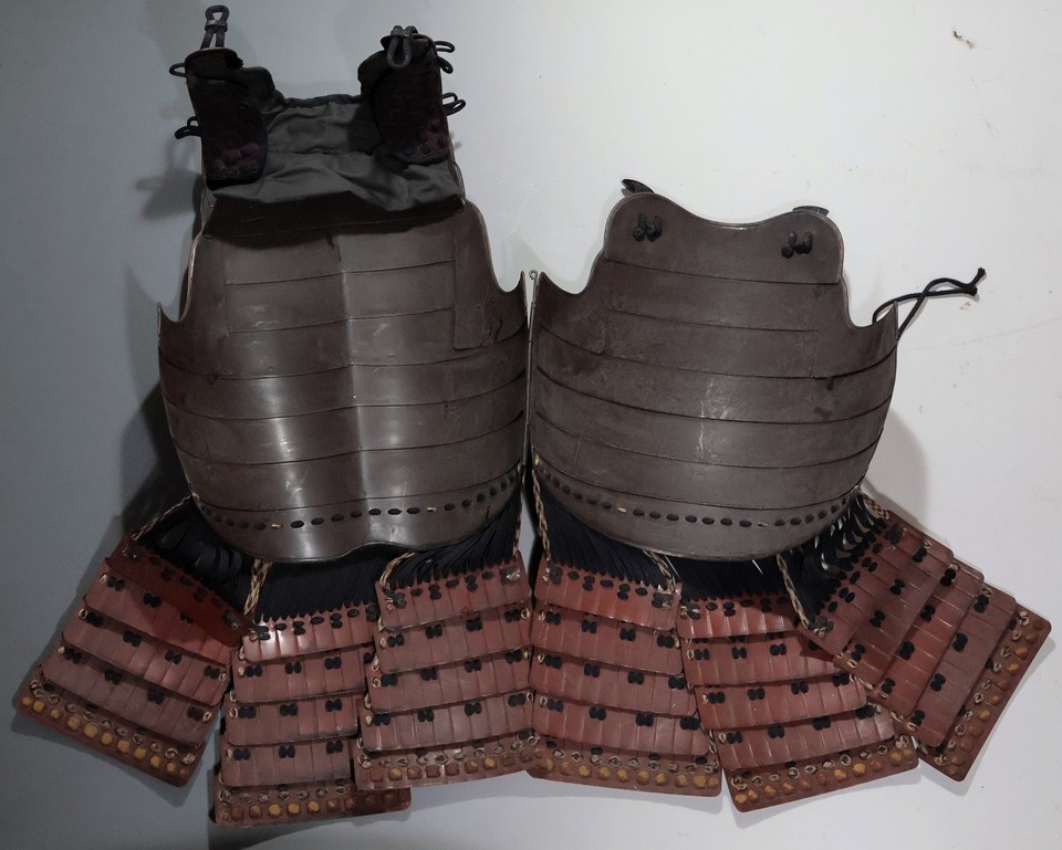 Japanese Samurai Red Iron Armor Yoroi kabuto Set Helmet Menpo Dragon ...