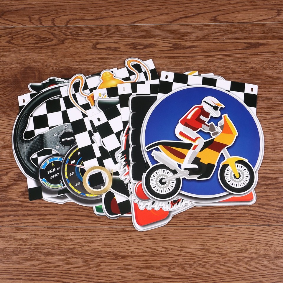 Checkered Racing Flags Racing Car Banner Garland Party Decoration ...