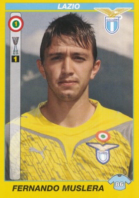 245 FERNANDO MUSLERA URUGUAY SS.LAZIO STICKER CALCIATORI 2010 PANINI | eBay