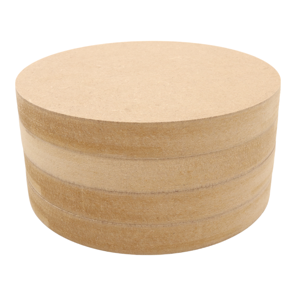 Wooden MDF Circle Square or Round Top Edge 10-20cm Disk Blanks Craft ...