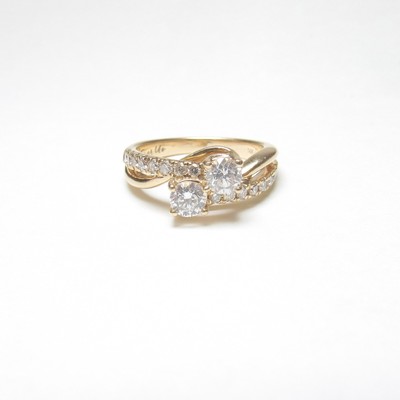 STULLER EVER US 14K Yellow Gold 18 Brilliant Cut Diamond Cluster Ring 0 ...