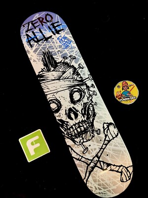 RARE SIGNED FOS Graphic Zero Skateboard Deck Jon Allie Pro Model 2007 ...