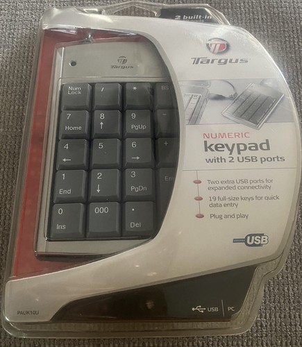 Targus Numeric Keypad w/2 USB ports 19 Full Size Keys Data Entry ...