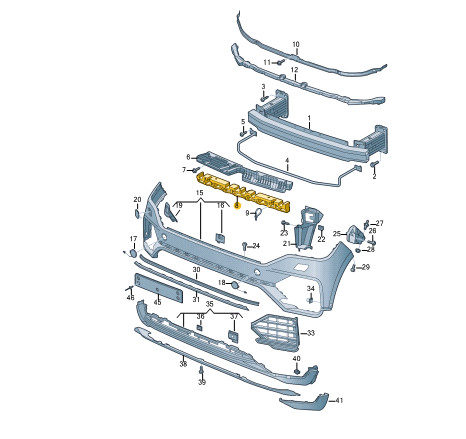 NEW VOLKSWAGEN TOUAREG CR7 FRONT BUMPER FOAM FILLER 760807248A | eBay