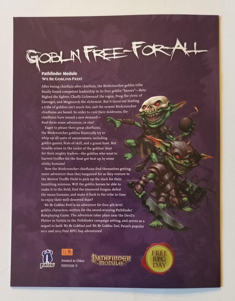 Pathfinder We Be Goblins Free RPG Day 2015 | eBay
