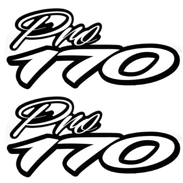 Tracker Boat Decals 172015 | Pro 170 White Black Stickers (Pair) | eBay