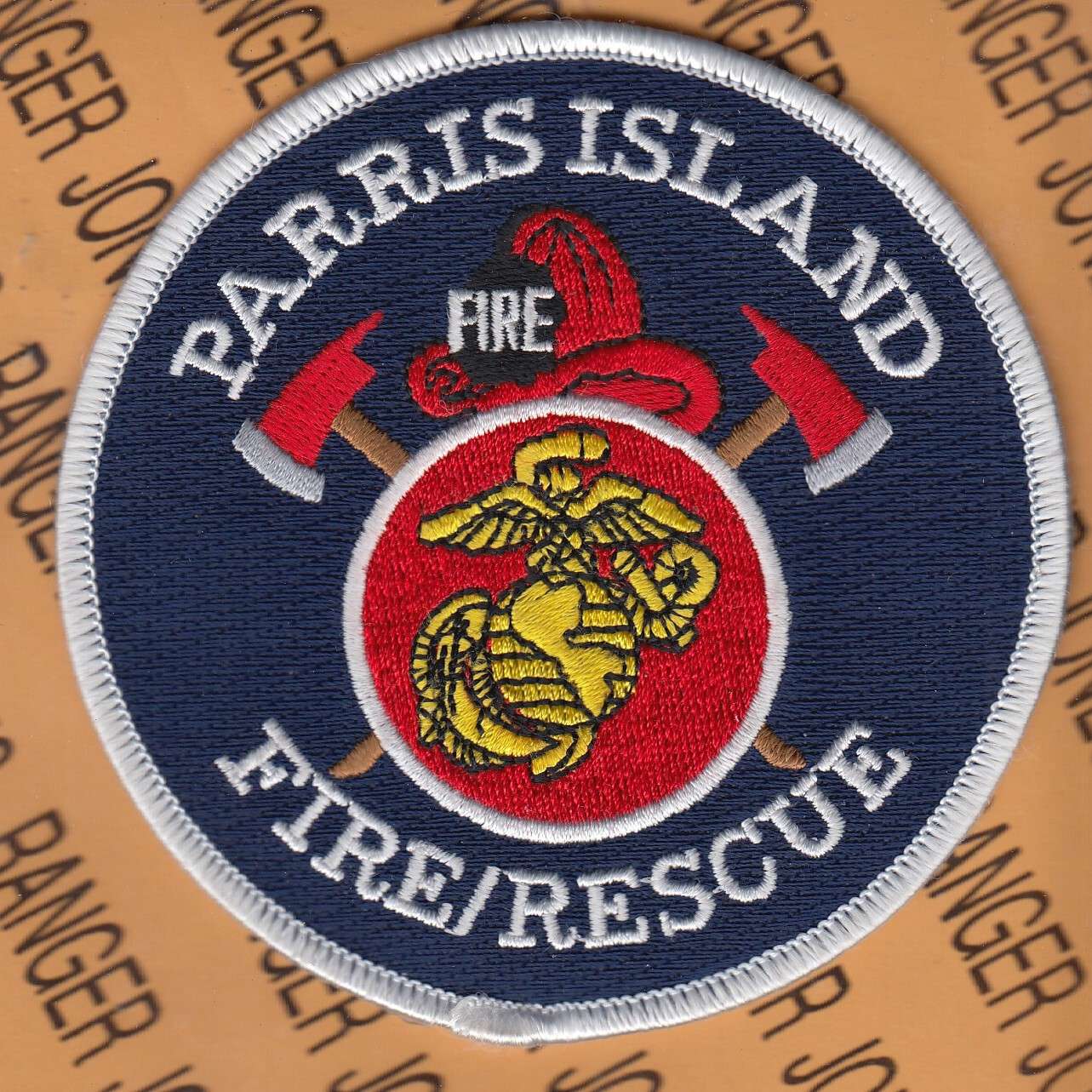 USMC Marine Corps Parris Island Fire Rescue PFD ~4" patch m/e | eBay