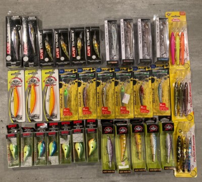 Lot of 40 New Crankbaits - Mixed - Live Target - Flicker Minnows ...