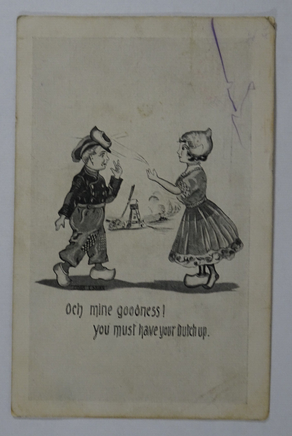 1917 Comic Dutch Humor Postcard Och Mine Goodness Anna Granfield ...