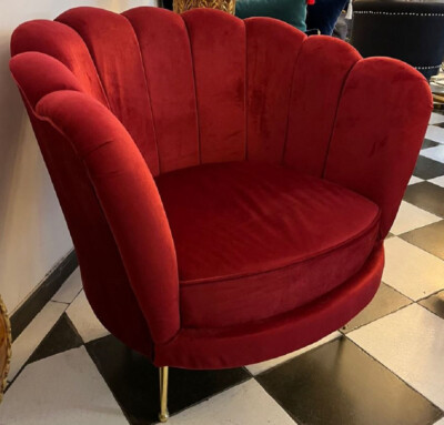 Casa Padrino Luxus Designer Sessel Rot / Gold Wohnzimmer Sessel - Hotel ...