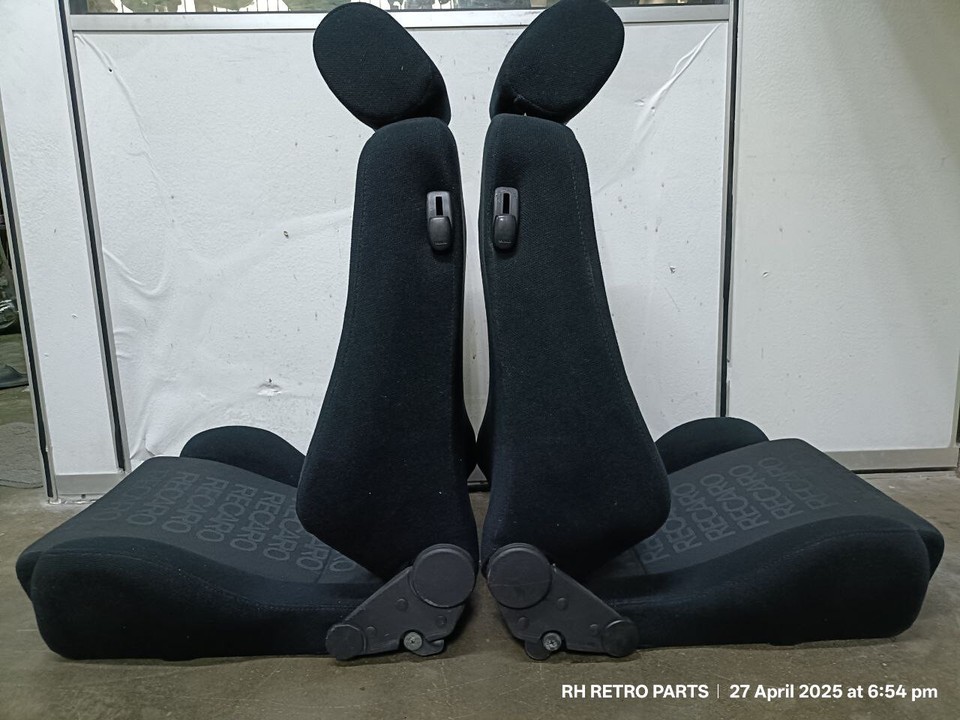 RECARO LXB Pair Reupholstered Avus Black & Gray Good Condition Pair LH ...