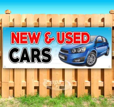 NEW & USED CARS Advertising Vinyl Banner Flag Sign Many Sizes SB07741 ...