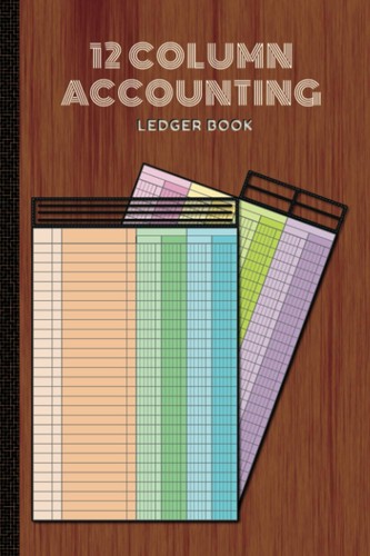 12 Column Accounting Ledger Book: Colorful Accounting Logbook for Small ...