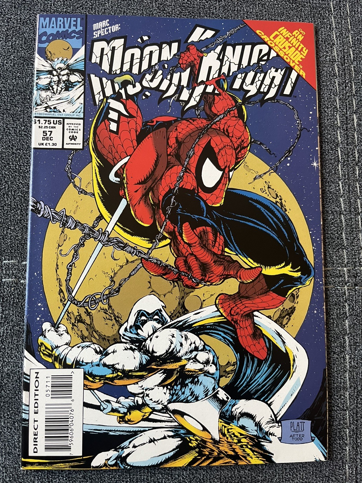 MARC SPECTOR: MOON KNIGHT #57 STEPHEN PLATT COVER & ART HOMAGE COVER Marvel NM- | eBay