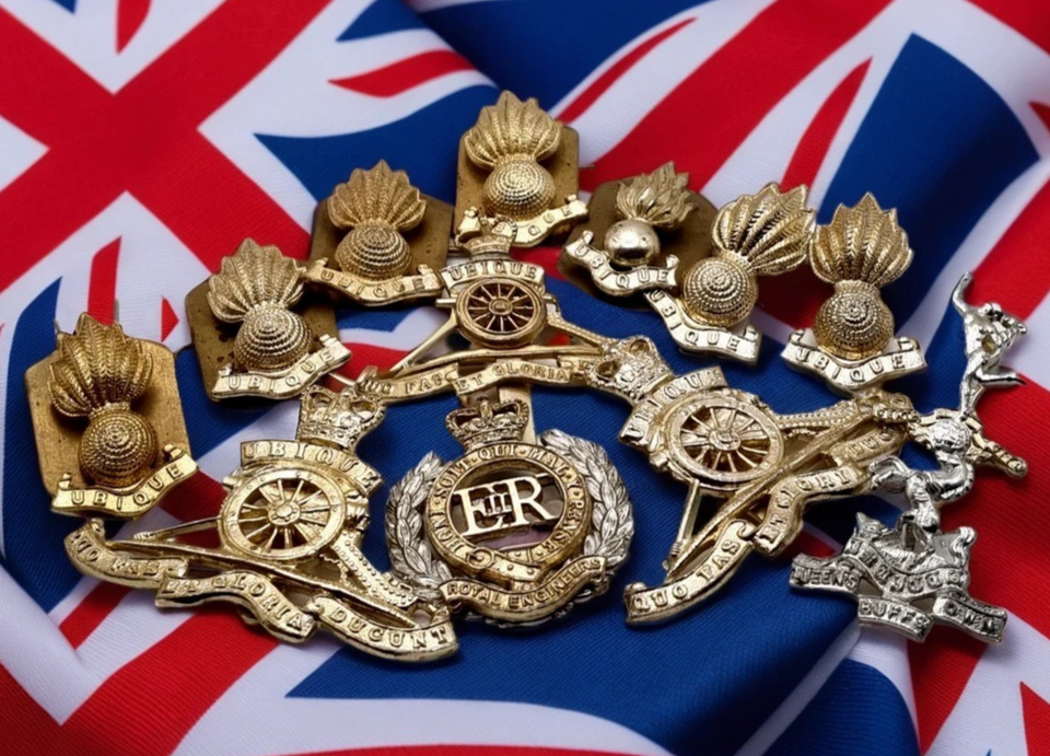 FIRMIN JR Gaunt Cap Badges Royal Artillery Officer Royal Engineers ...
