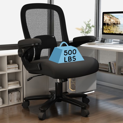 Big Mesh Office Chair Home Desk Chair Furniture Overweight People Wide ...