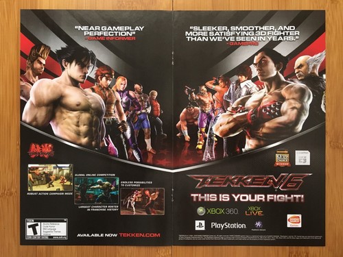 2009 Tekken 6 PS3 Xbox 360 Print Ad/Poster Official Fighting Game Promo ...