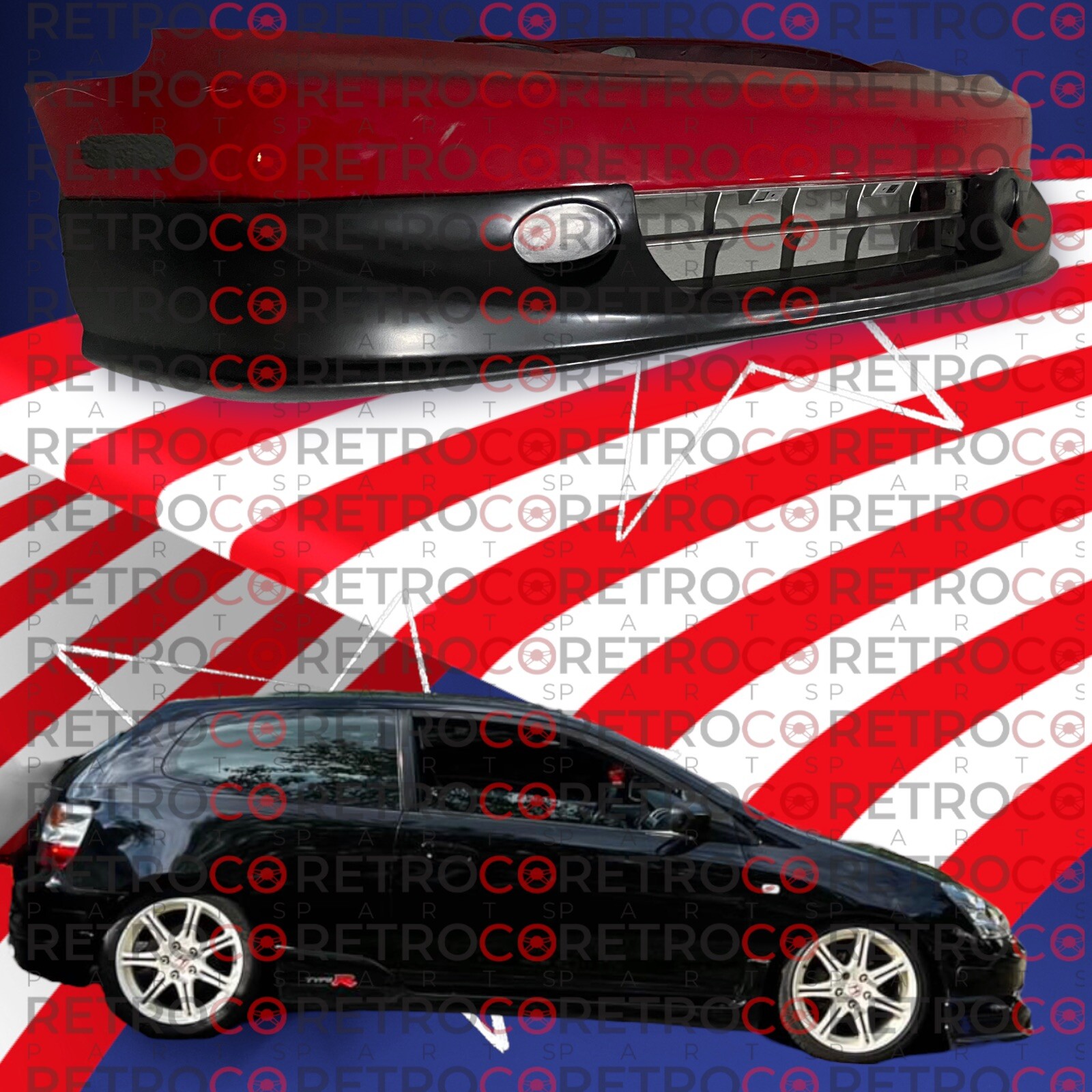 For HONDA 7th GEN CIVIC EP3 SI TYPER FRONT Lip Plastic 02 06 USDM US ...