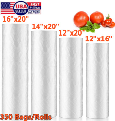 Plastic Clear Produce Bag Kitchen Food Storage 12x16 12x20 14x20 16x20 ...