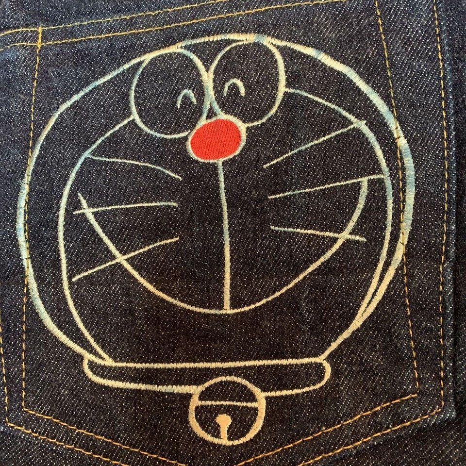 Denim Jeans EVISU × DORAEMON Collabo JEANS Selvedge DENIM Japan W:26 ...