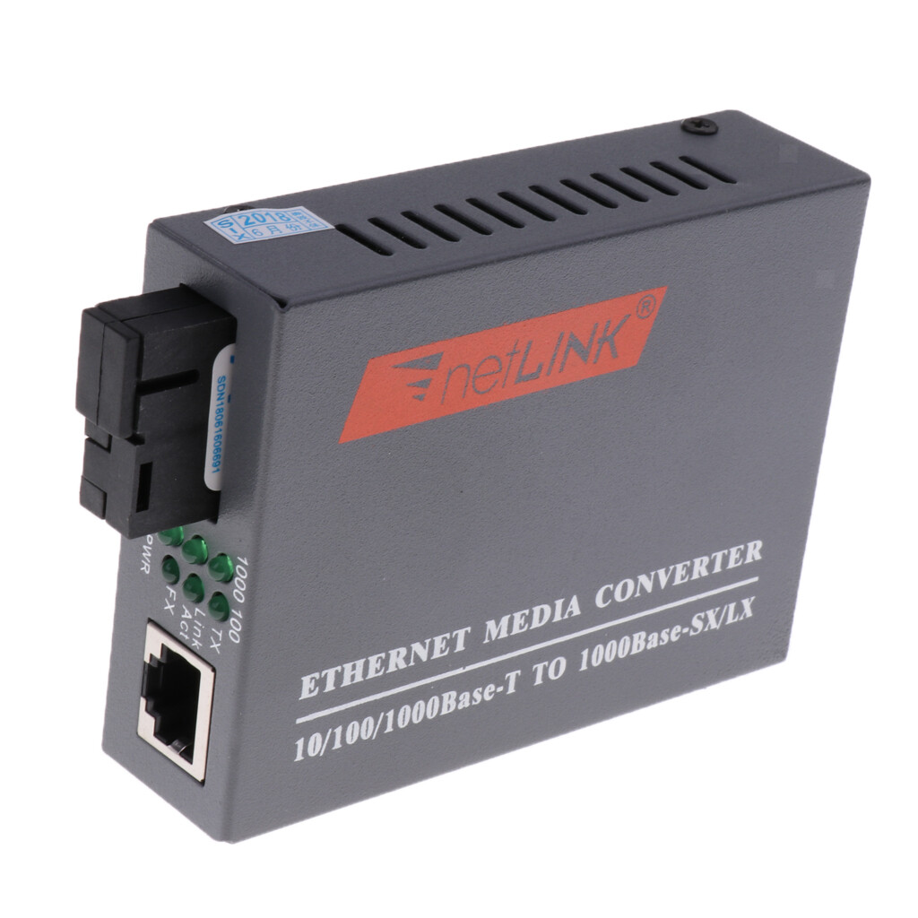 2 stücke 100/1000 Mbps 25 KM Simplex Glasfaser zu RJ45 Ethernet Media ...