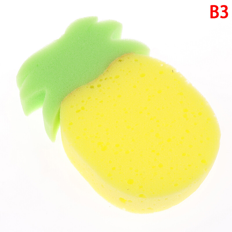 Bath Sponge Fruit Shaped Cute Body Cleaning Sponge Cartoon Bath Sponge ...