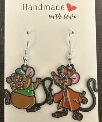 Handmade Disney Cinderella Gus And Jaq Earrings | eBay