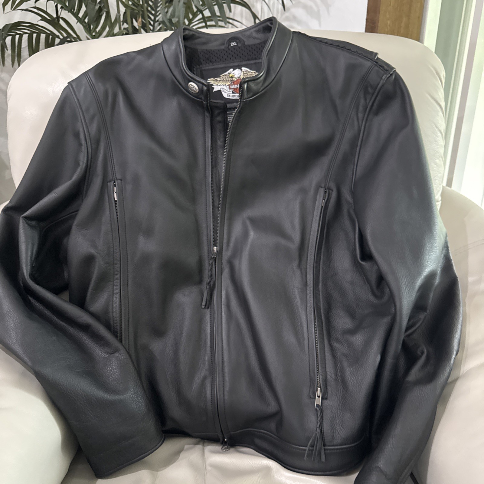 Harley Davidson Men's Willie G WHEEL Leather Jacket 2XL 98015-06VM | eBay