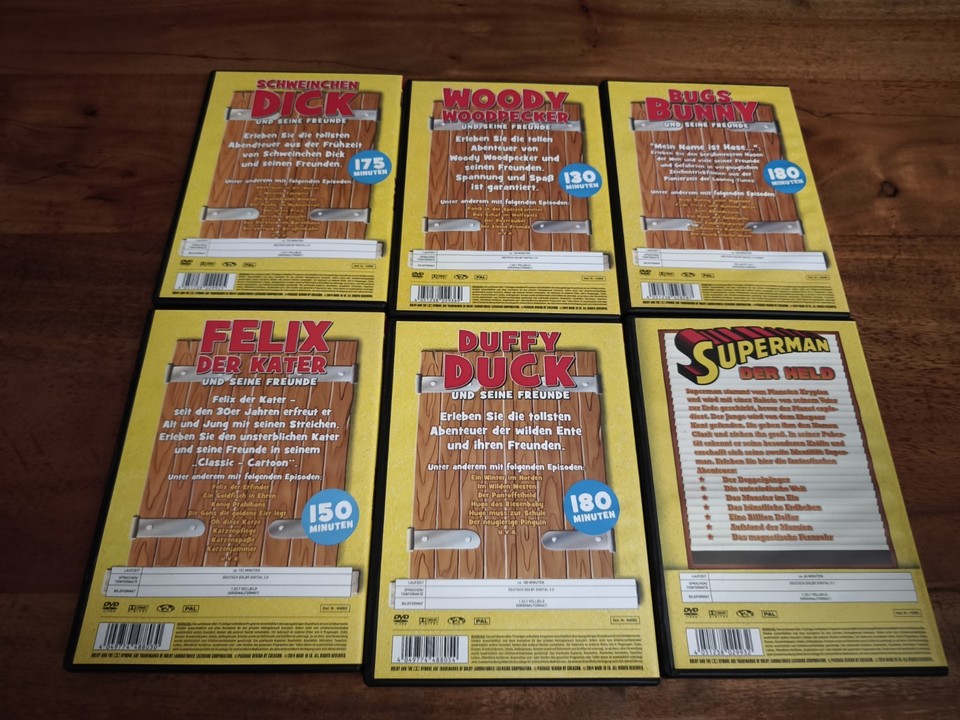 Dvd Classic Cartoon Edition 6 Stück Felix Der Kater , Superman Usw Top ...