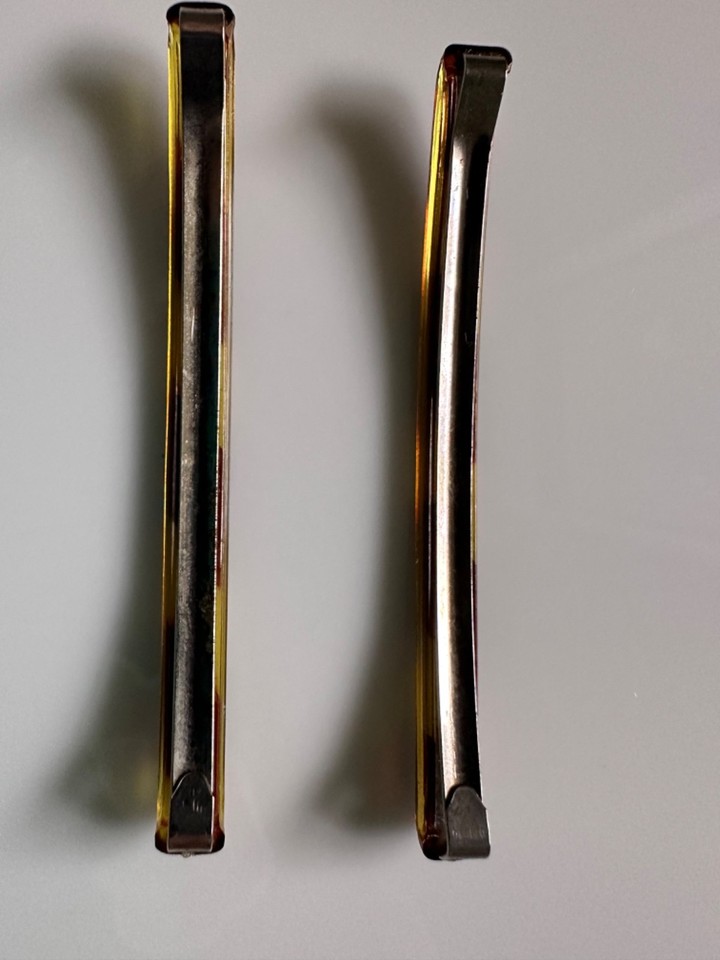 2 Goody Stay Tight Vtg Clasp Clip Hair Barrettes 3” USA Mock Tortoise ...