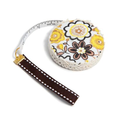 Floral Retractable 60" & metric Tape Measure embroidery cross stitch ...