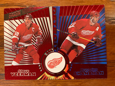 1997-98 Pacific Dynagon Red #139 Brendan Shanahan / Steve Yzerman - NM ...