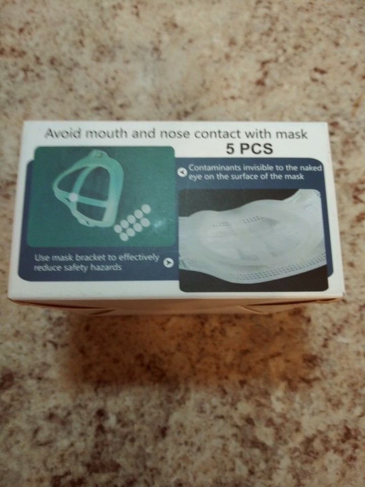 5-Pc Face Mask Bracket 3d Mask Insert Guard Inner Support w/ 5 charcoal ...