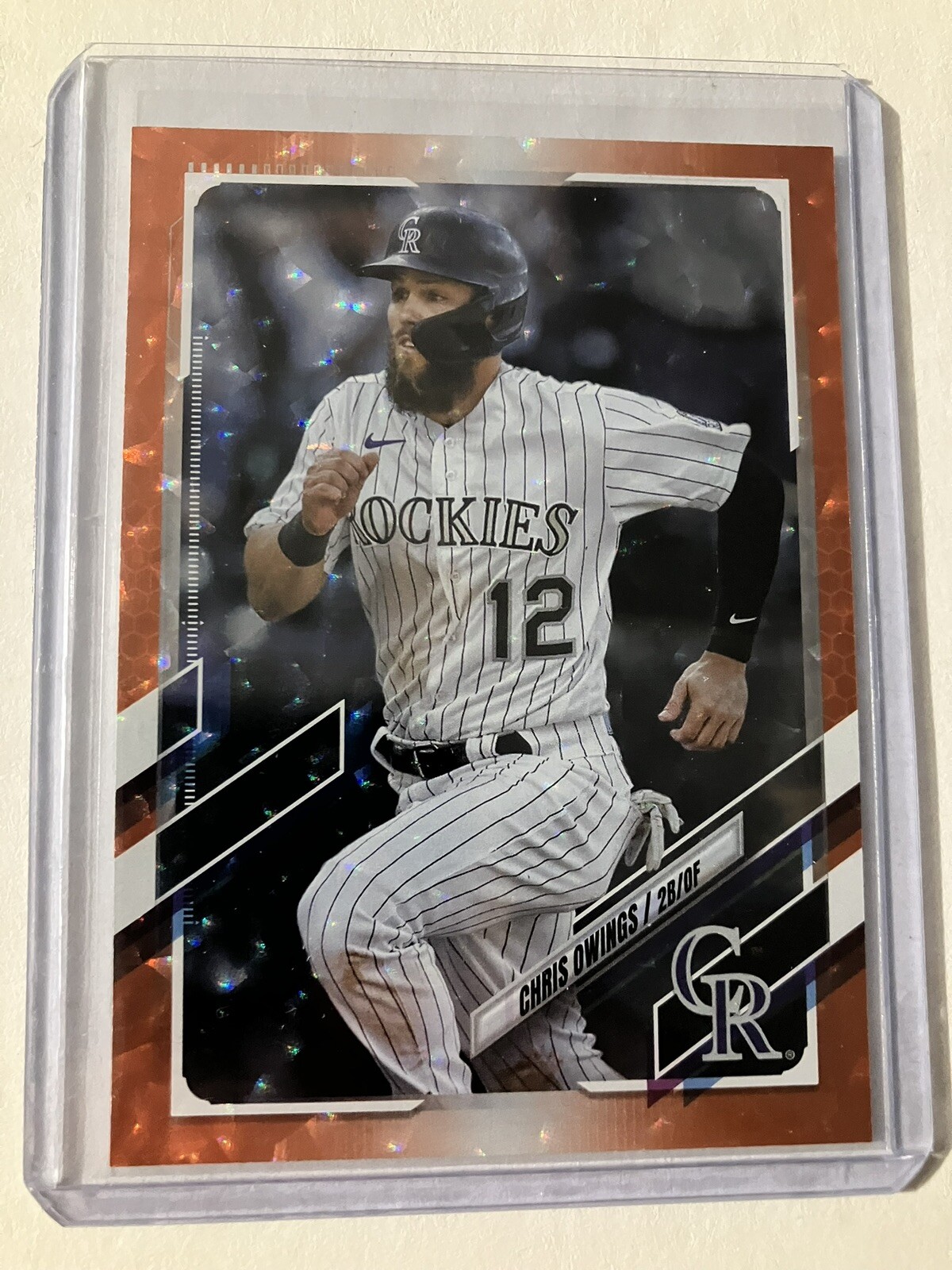 2021 Topps Update Orange Foilboard Rockies Baseball Card #US45 Chris ...