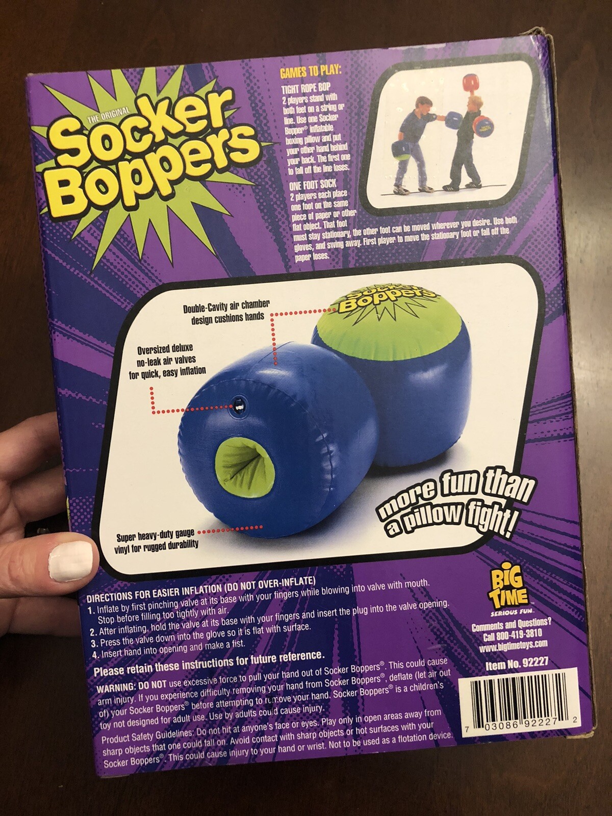 SOCKER BOPPERS The Original Inflatable Boxing Gloves Gotcha Green ...