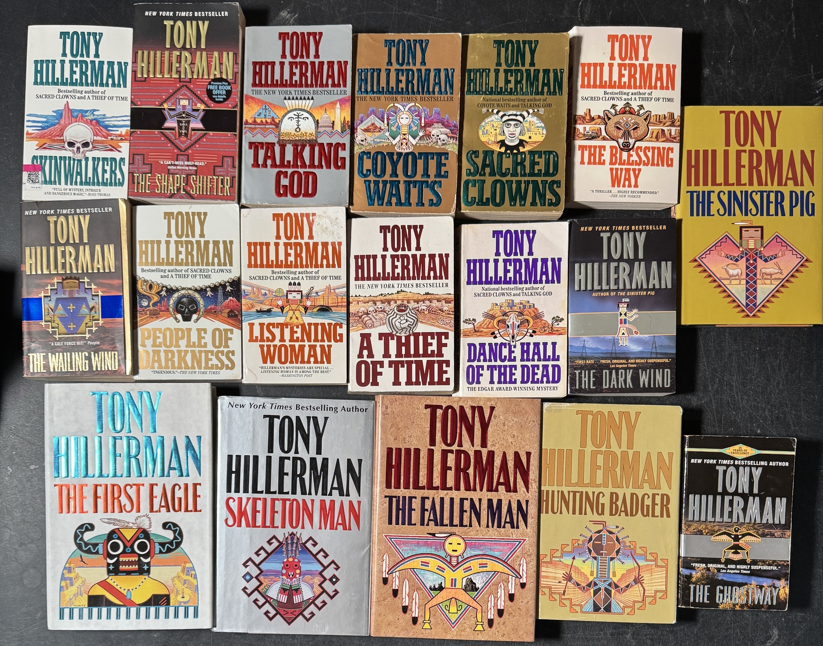 Complete Series Set JOE LEAPHORN AND JIM CHEE 1-18 Tony Hillerman Lot ...