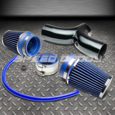 FOR CORVETTE C5 LS1 LS6/JEEP SHORT RAM DUAL INTAKE PIPING+BLUE AIR ...