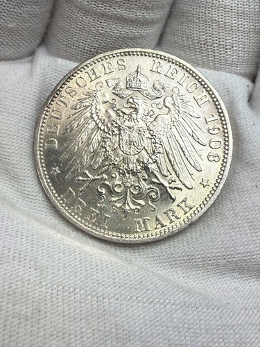 1908 A German States Prussia 3 Mark Silver Coin High Grade K21 | eBay