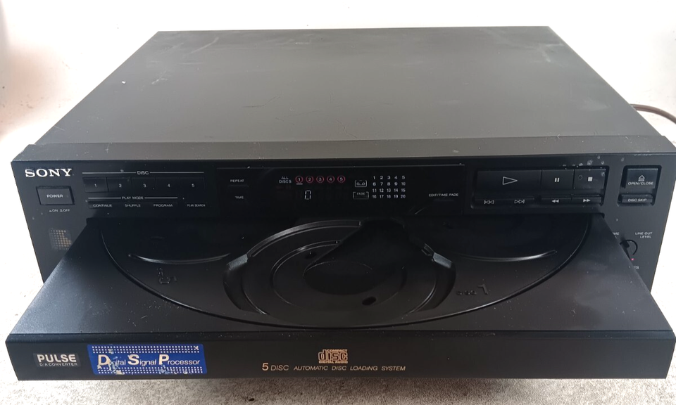 Sony CDP-C615 5-Disc CD Compact Changer Player with Remote Tray Loading ...