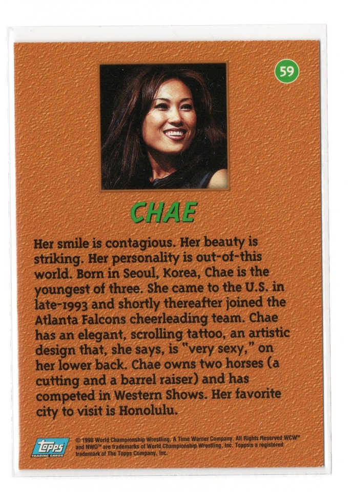 1998 Topps WCW/nWo Chae #59 Nitro Girls Rookie Wrestling Card -Dancer Model - NM | eBay
