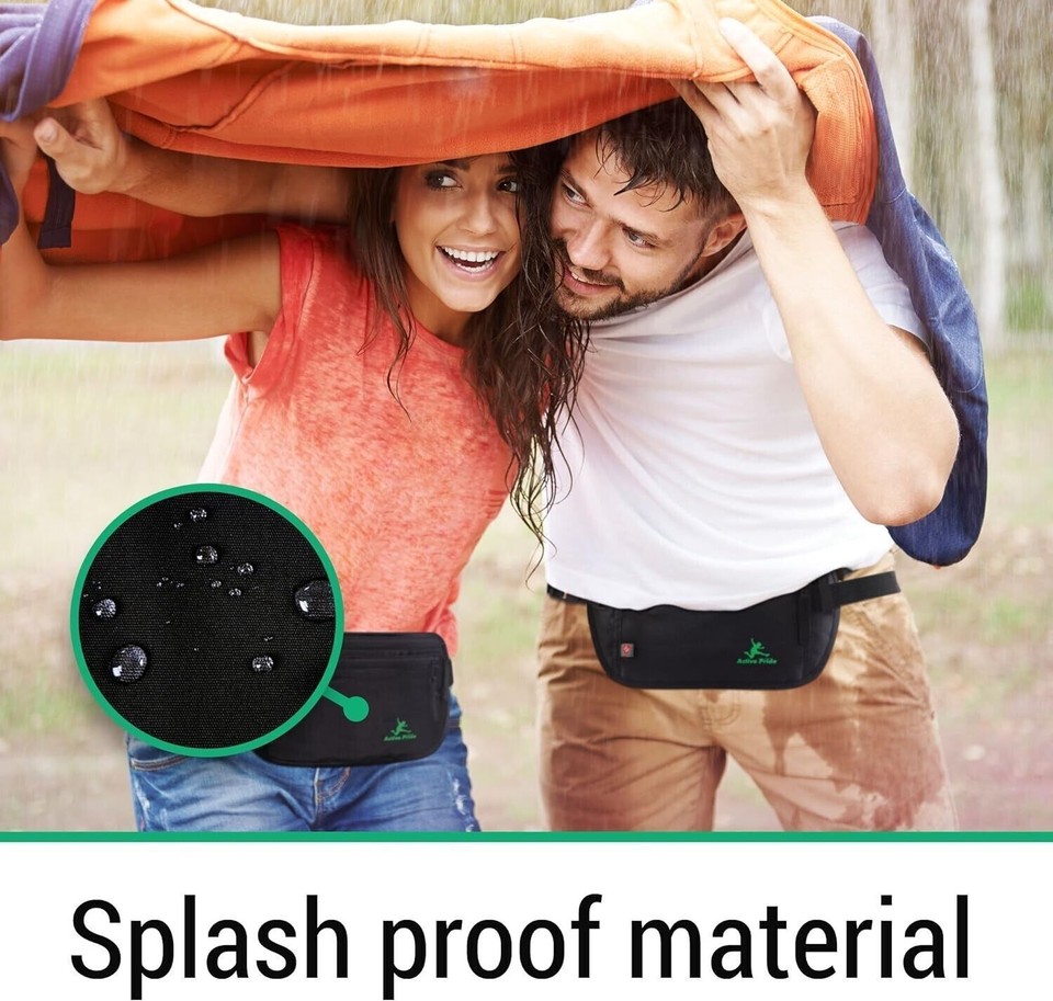 Money Belt, Bum Bag w/ RFID – Secret Security Waist Pouch for Phone ...