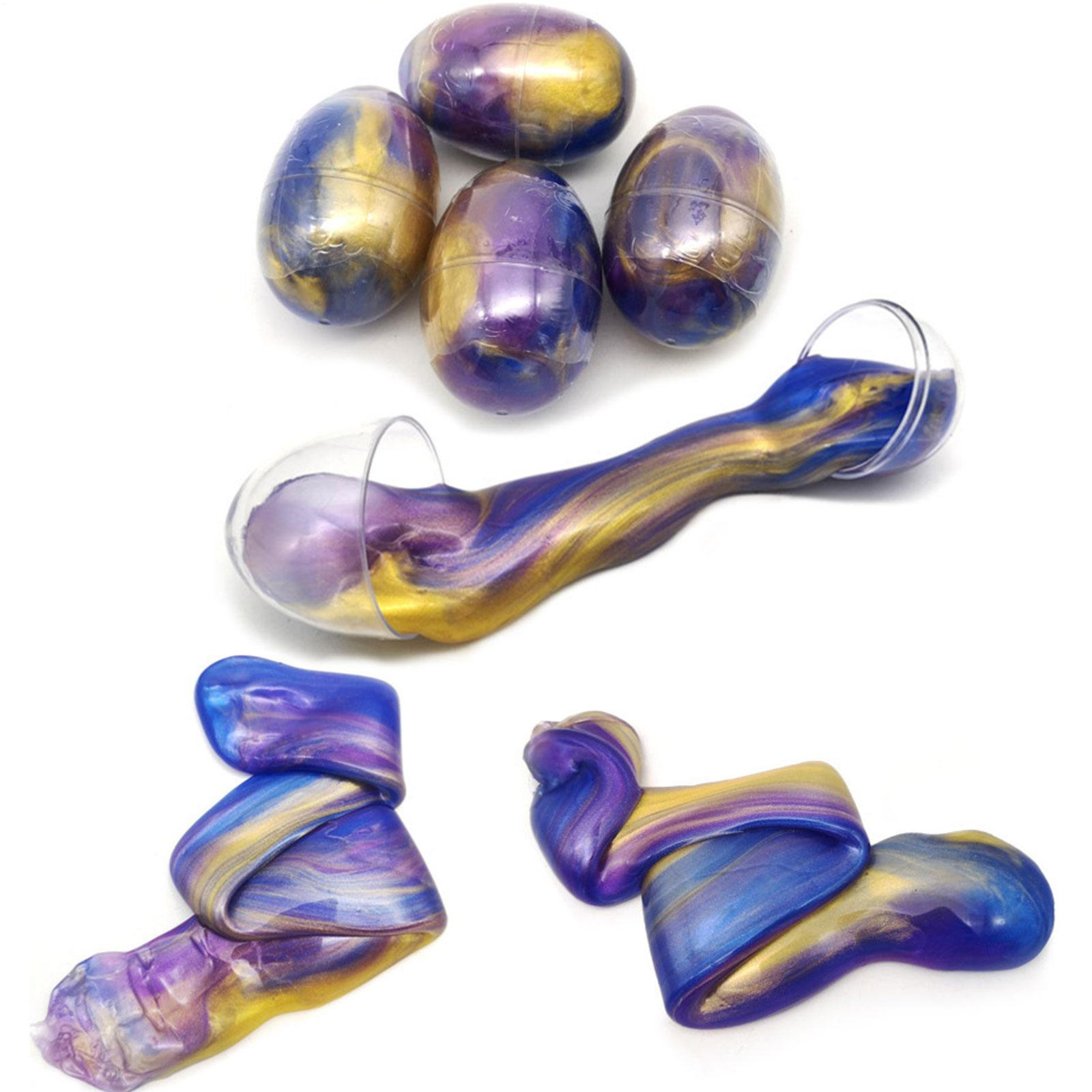 1pcs DIY Slime Ball Easter Colorful Soft Egg Slime Putty Clay Easter ...