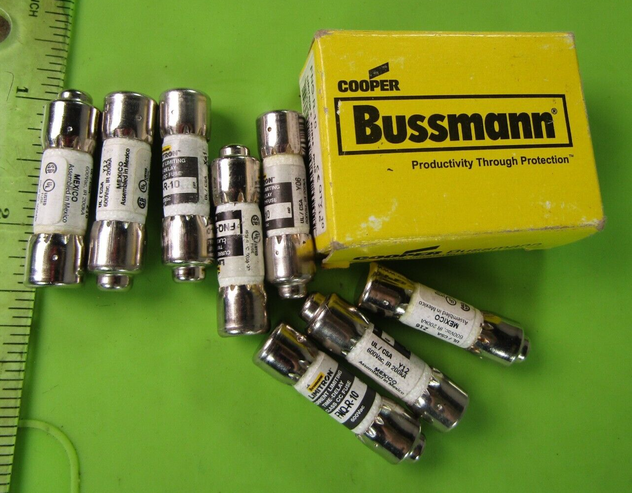 FNQR10 NOS Bussmann FNQ-R-10 10A 600Vac Time-delay Fuse 🔥8 Count🔥NOS🔥 ...