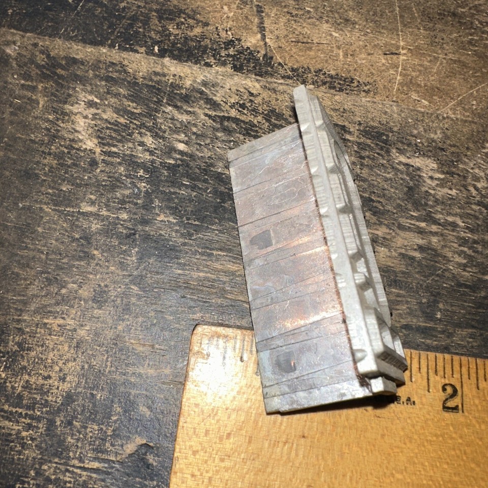 Printing Block ( BILLED ) Lead Print Block. Type High Slug Letterpress ...