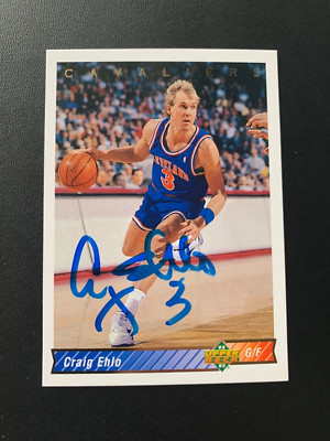 Craig Ehlo Signed 1992-93 Upper Deck #212 Card Cleveland Cavaliers ...