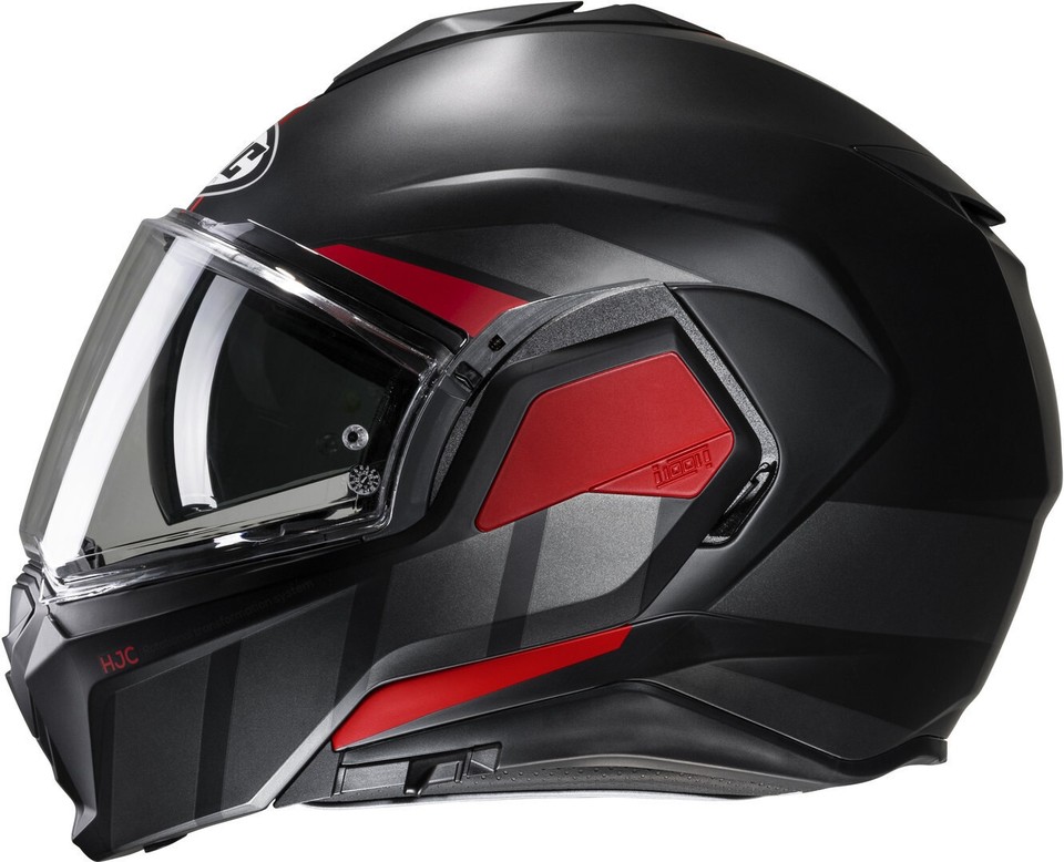 HJC I100 Modular Motorcycle Helmet Red Size XL Flip Back | eBay