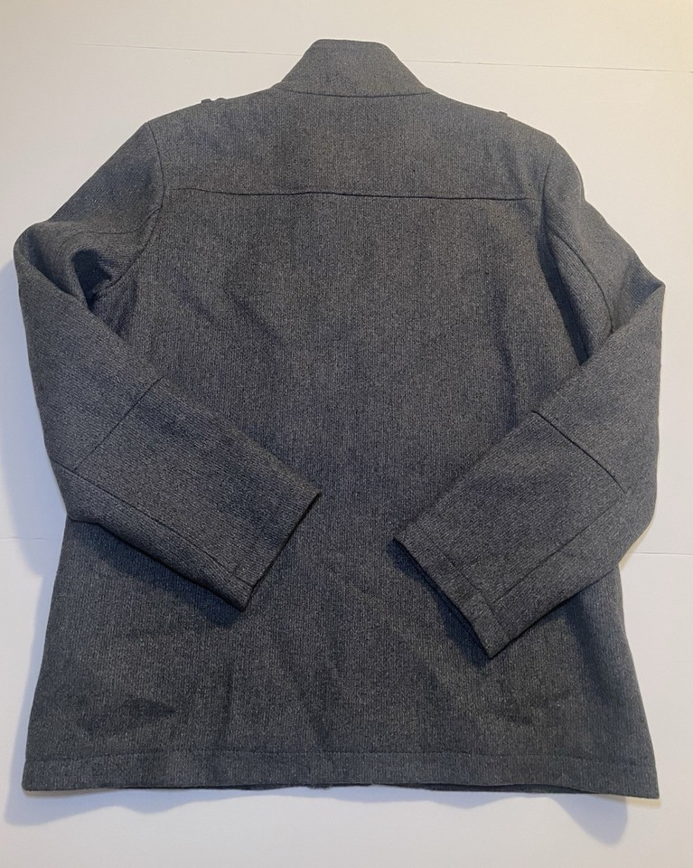 Kenneth Cole Reaction Military Cargo Style Jacket Gray Men Size M Wool ...